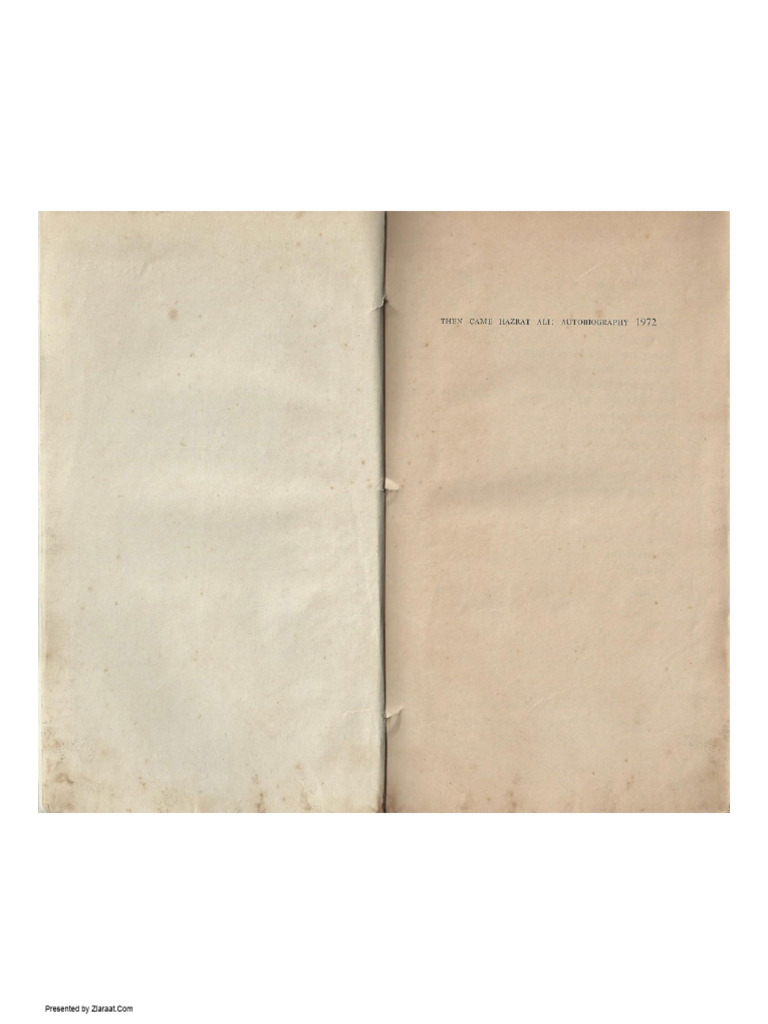 The Came Hazrat Ali English D F Karaka | PDF