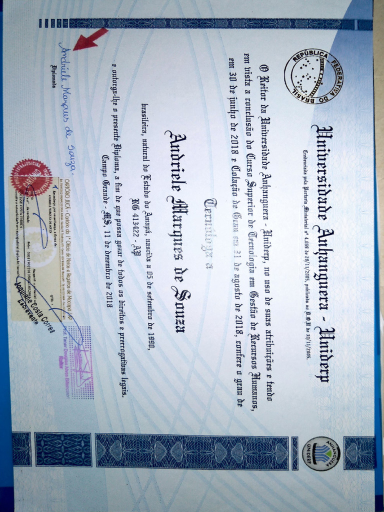 Certificado Anhanguera | PDF