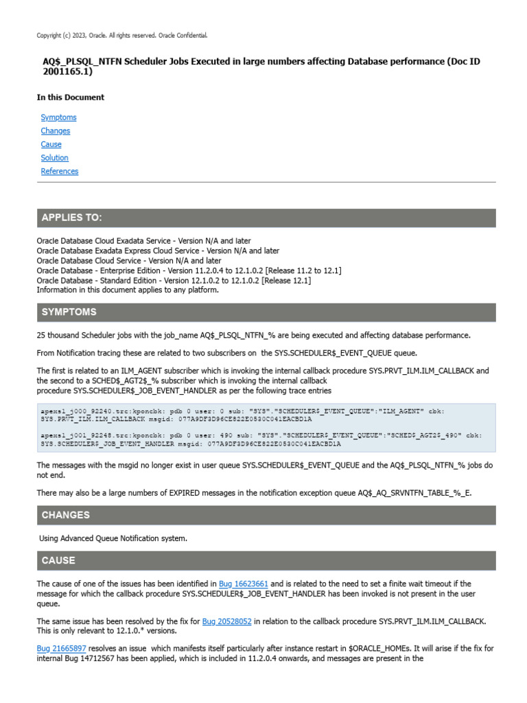 Document 2001165.1 | PDF | Scheduling (Computing) | Software Bug