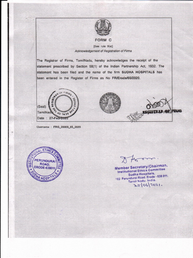 Form C Firm Registration | PDF