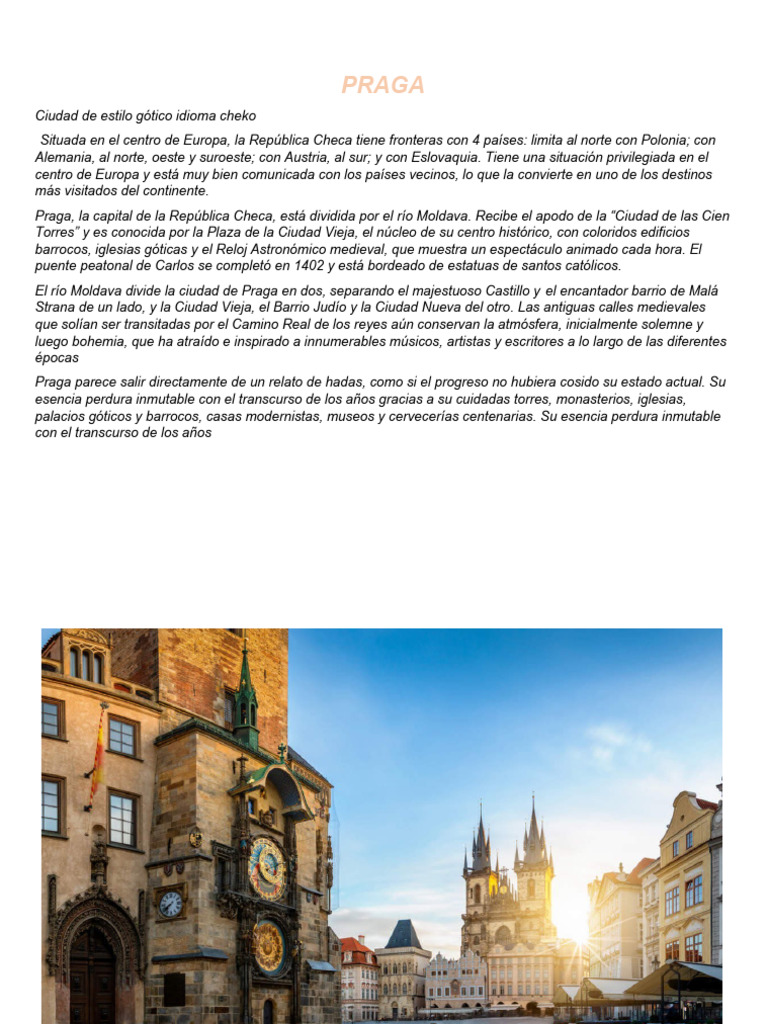 Guía turística de Praga en PDF | PDF | Viajes y turismo