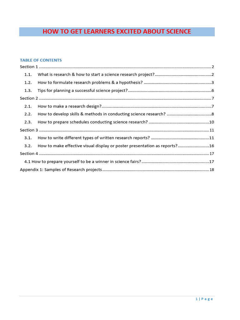 Ideas To Stimulate Research | PDF | Methodology | Experiment