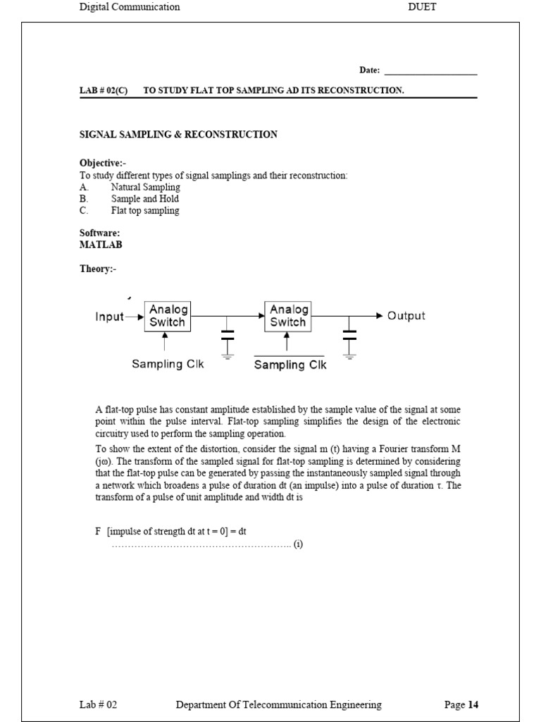 Lab 2 (C) | PDF | Sampling (Signal Processing) | Frequency Modulation