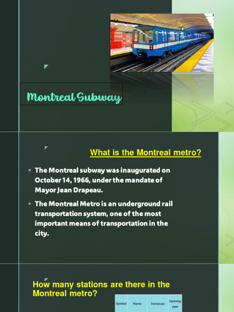 Montreal Subway Overview and Stations | PDF | Travel