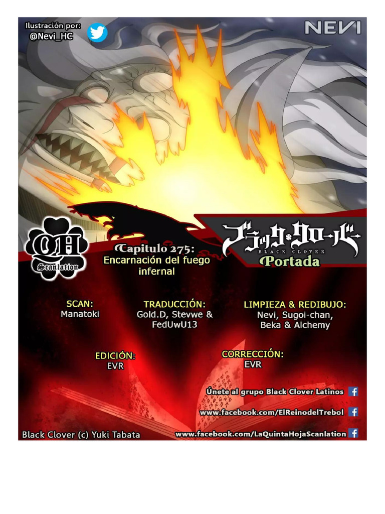 Black Clover Capítulo 275.00 Encarnación Del Fuego Infernal | PDF