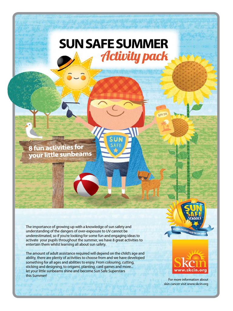 Sun Safe Summer Activity Pack | PDF | Sunscreen | Ultraviolet