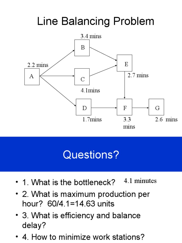 Examples Line Balancing | PDF | Applied Mathematics | Teaching Mathematics