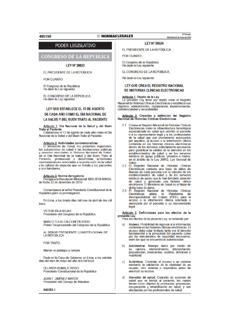 Ley 30023 | PDF