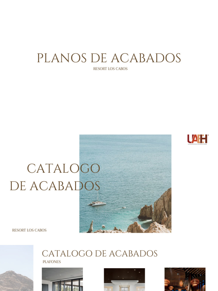 Catálogo de Acabados y Equipos Resort Los Cabos | PDF | Loseta | Madera
