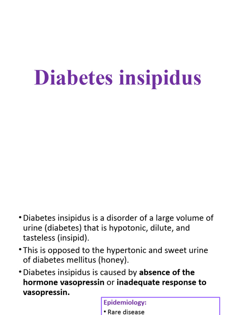 Diabetes Insipidus Overview and Treatment | PDF | Endocrine System