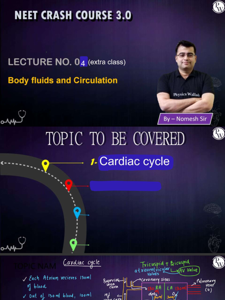 Body Fluids and Circulation-04 - Classnotes (Extra Lecture) | PDF