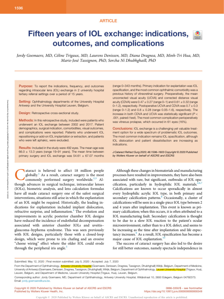 J Jcrs 0000000000000349 | PDF | Human Eye | Optometry