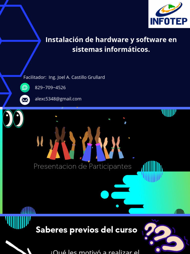 presentación Proyecto final Infotep | PDF | Hardware de la computadora | Software