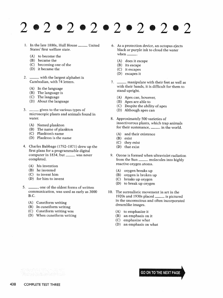 STRUCTURE 1 Exercise | PDF