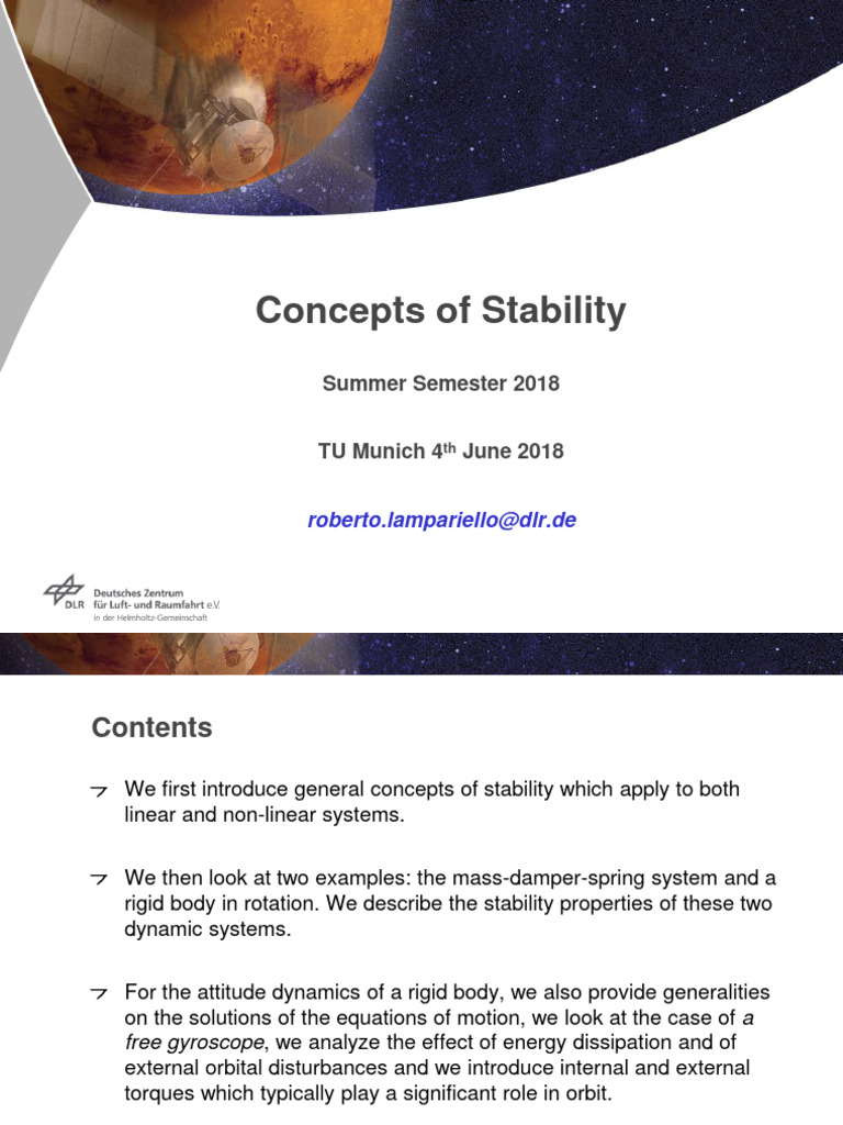 Lecture 3 - Stability | PDF | Stability Theory | Nonlinear System