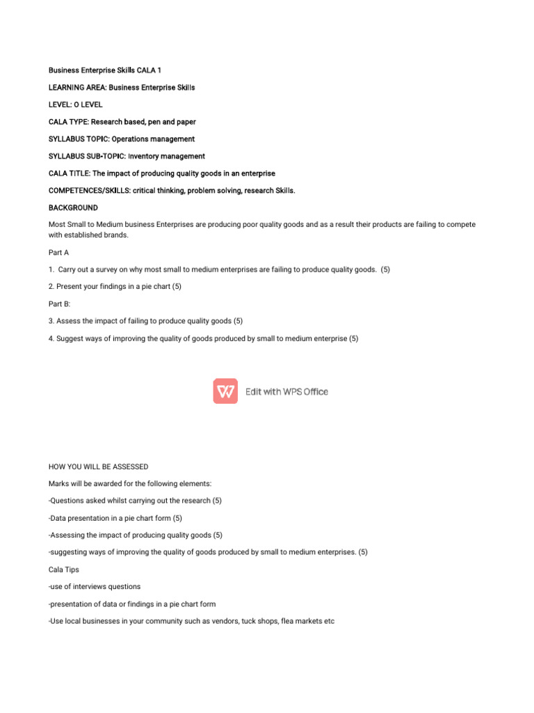 Bes o Level 2024 Cala-1 | PDF | Critical Thinking | Learning
