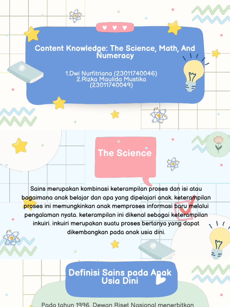Content Knowledge, The Science, Math, and Numeracy | PDF