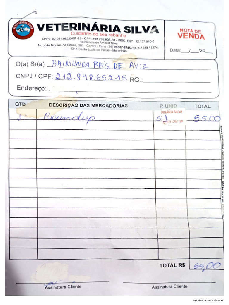 Editar Nota de Compra | PDF