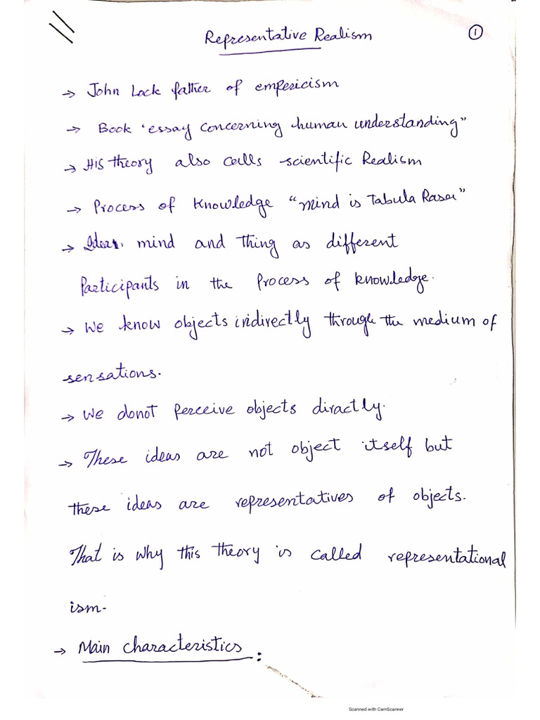 Representative Realism | PDF