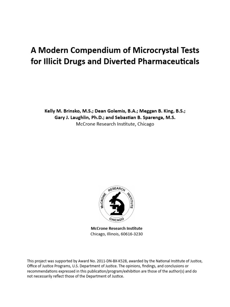 A Modern Compendium of Microcrystal Tests | PDF | Microscopy ...