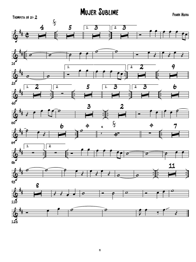 Mujer Sublime - Trompeta en Sib 2 | PDF