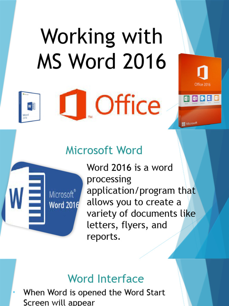 MS Word 2016 Ribbon Guide | PDF | Microsoft Word | Text