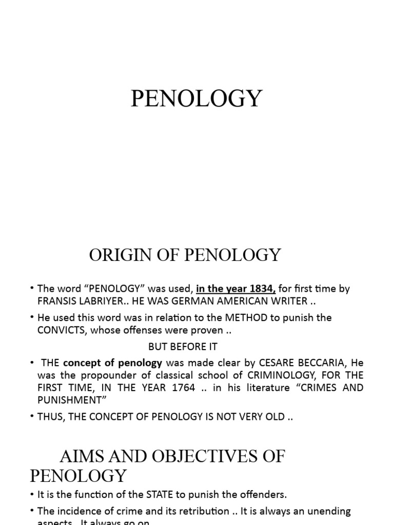 Penology 1 | PDF | Punishments | Crime & Violence