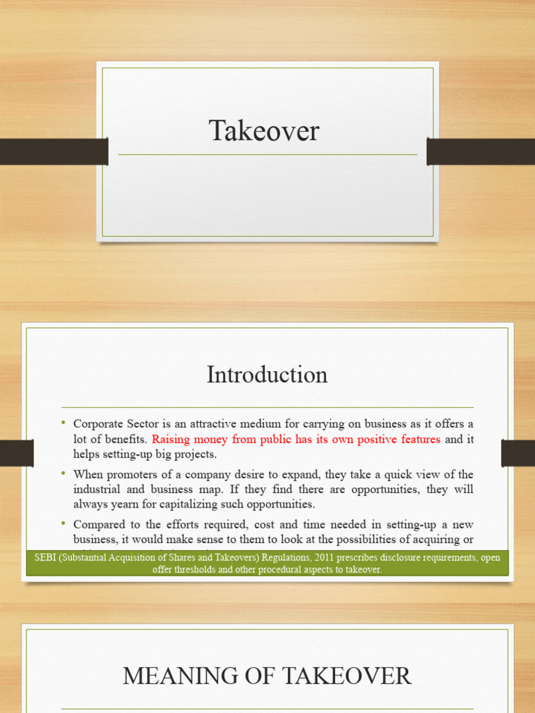 Takeover | Download Free PDF | Takeover | Mergers And Acquisitions
