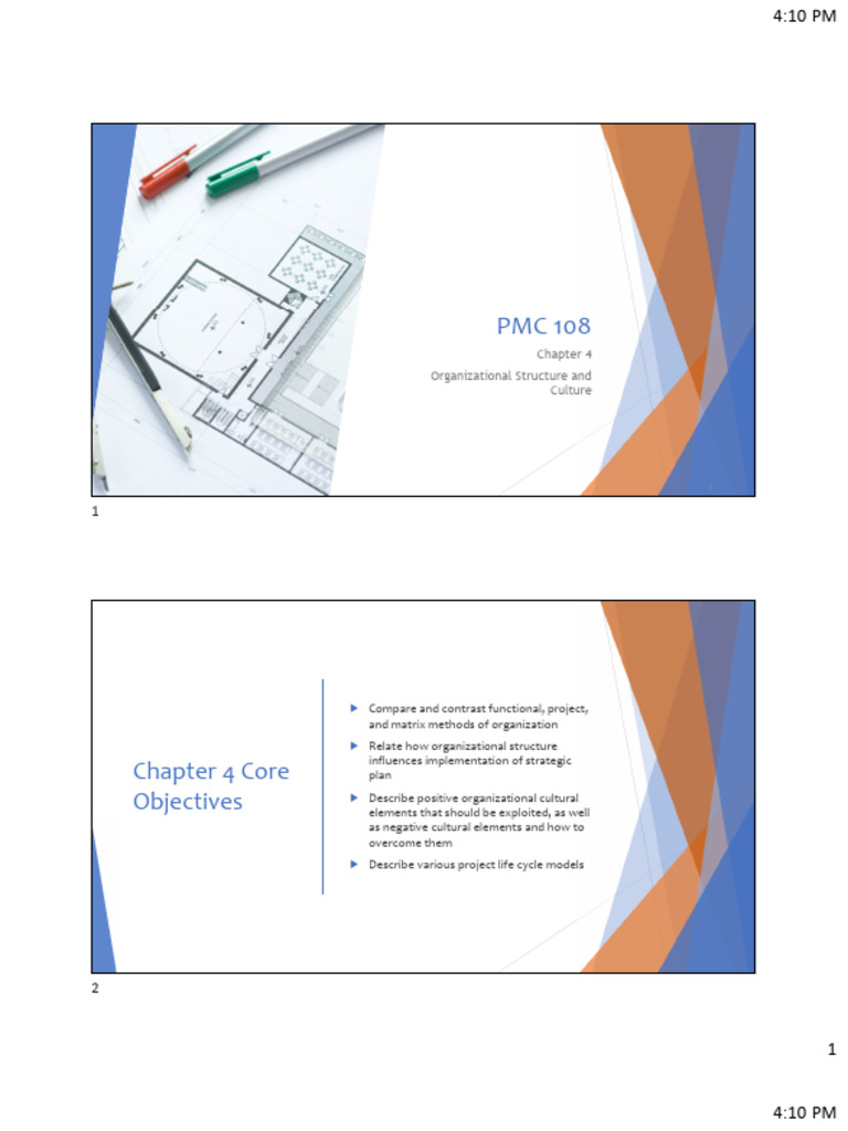 Chapter 4 | PDF | Project Management | Organizational Structure