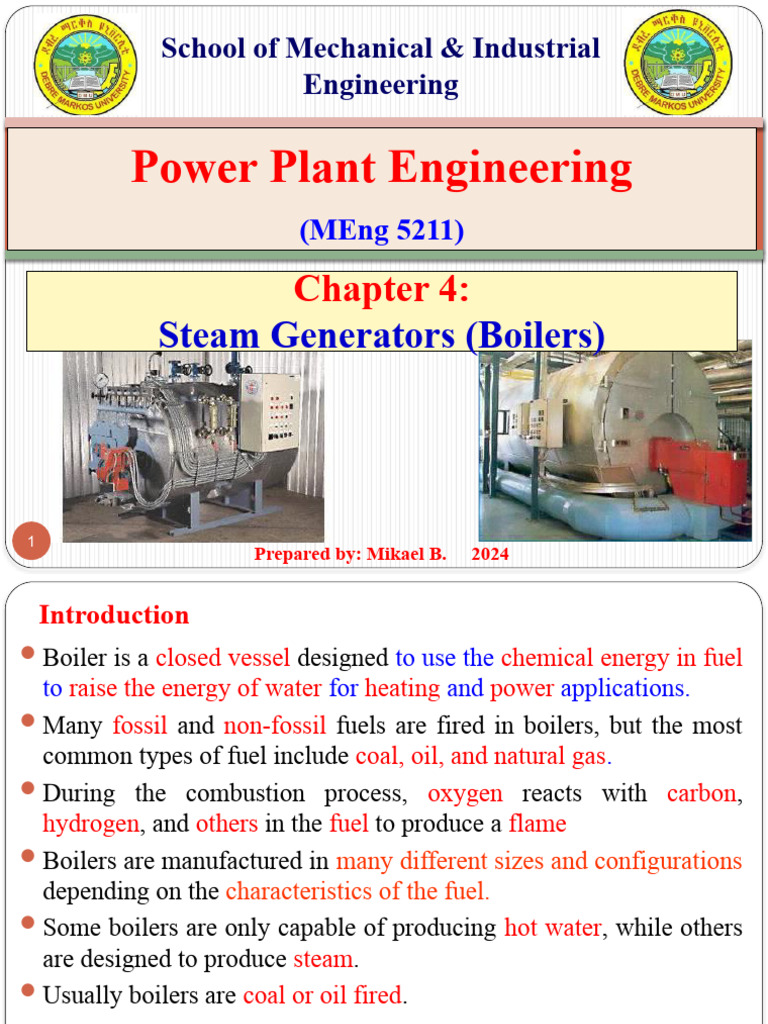 Chapter 4. Steam Generators (Boilers) | PDF | Boiler | Steam