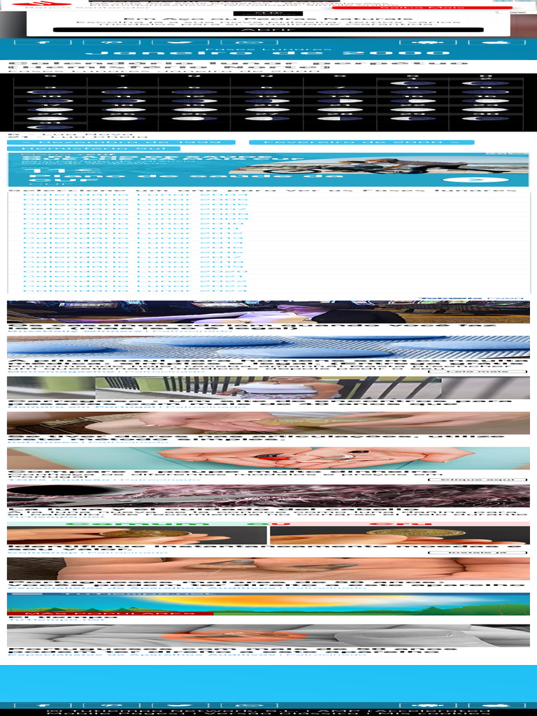 Calendário Lunar Janeiro de 2000 - Fases Lunares | Download grátis PDF ...