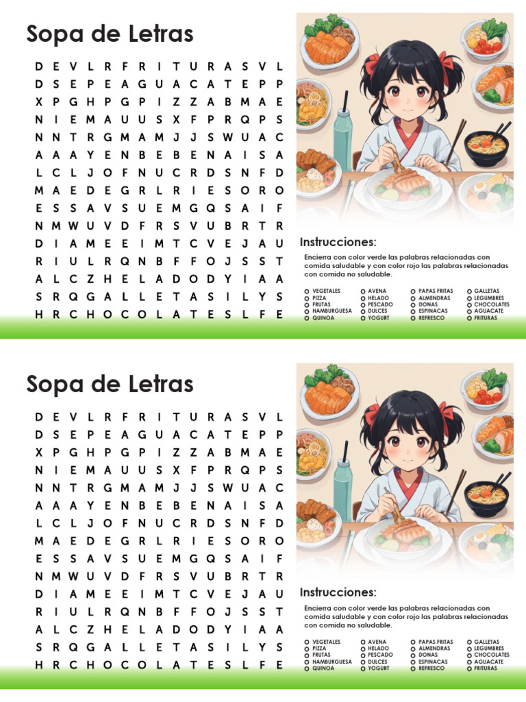 sopa de letras comida | PDF | Cocina de las Americas | Cocina europea