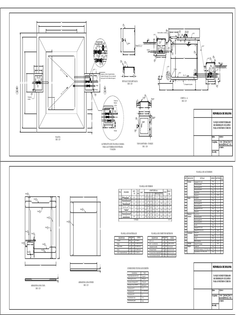 Plano Tanque de 10 Cubos | PDF