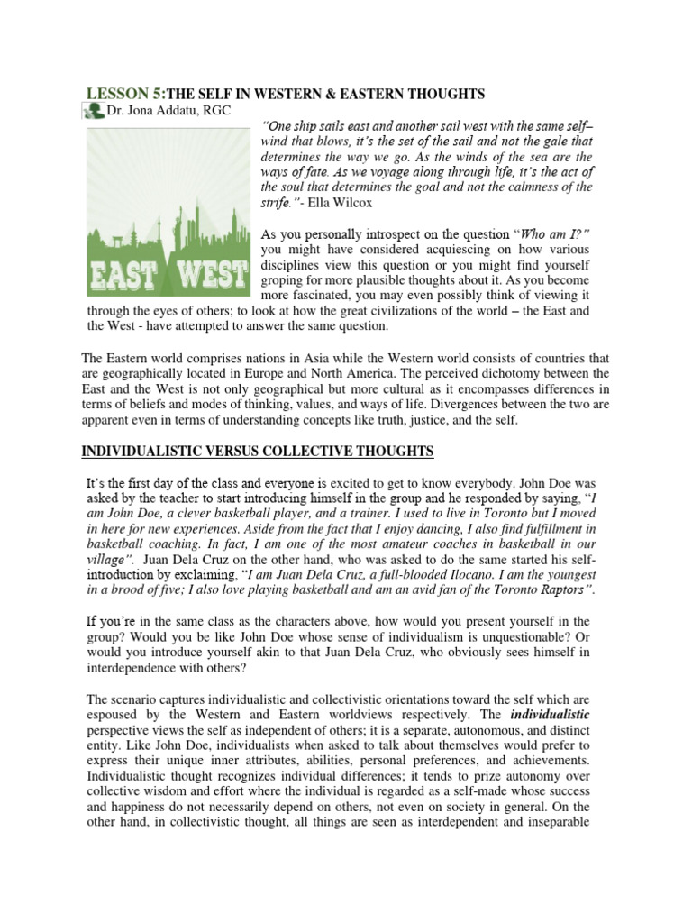 UTS Eastern Western Perspectives | PDF | Ātman (Hinduism) | Noble Eightfold Path