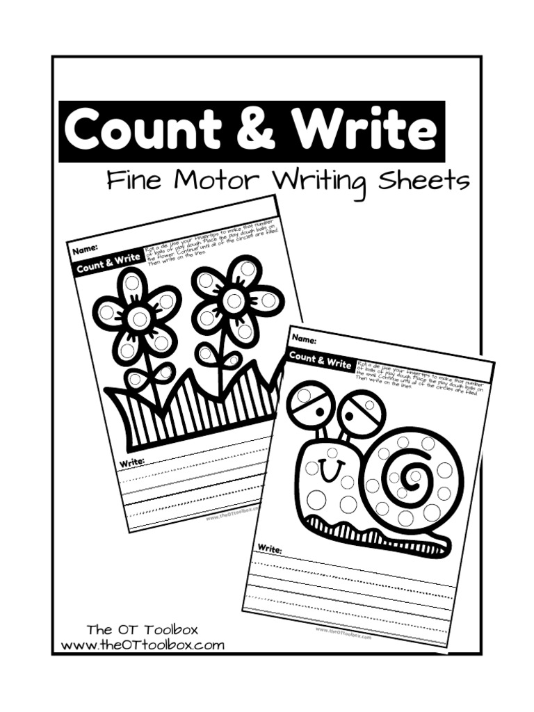 Count and Write Flowers Snail | PDF