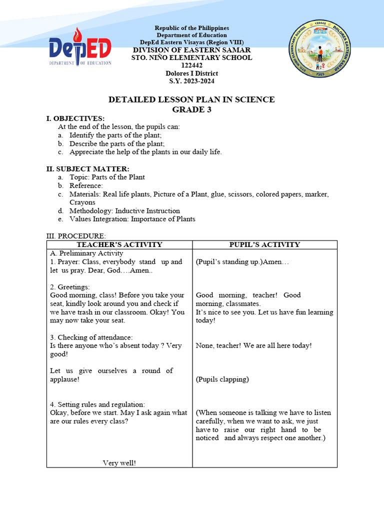 Detailed Lesson Plan in Science Kindergarten | Download Free PDF ...