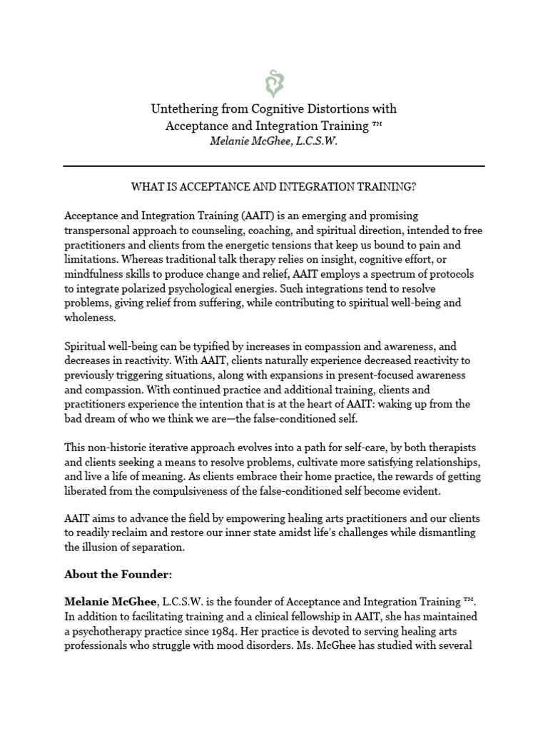 Untethering Melanie McGhee | PDF | Psychotherapy | Thought