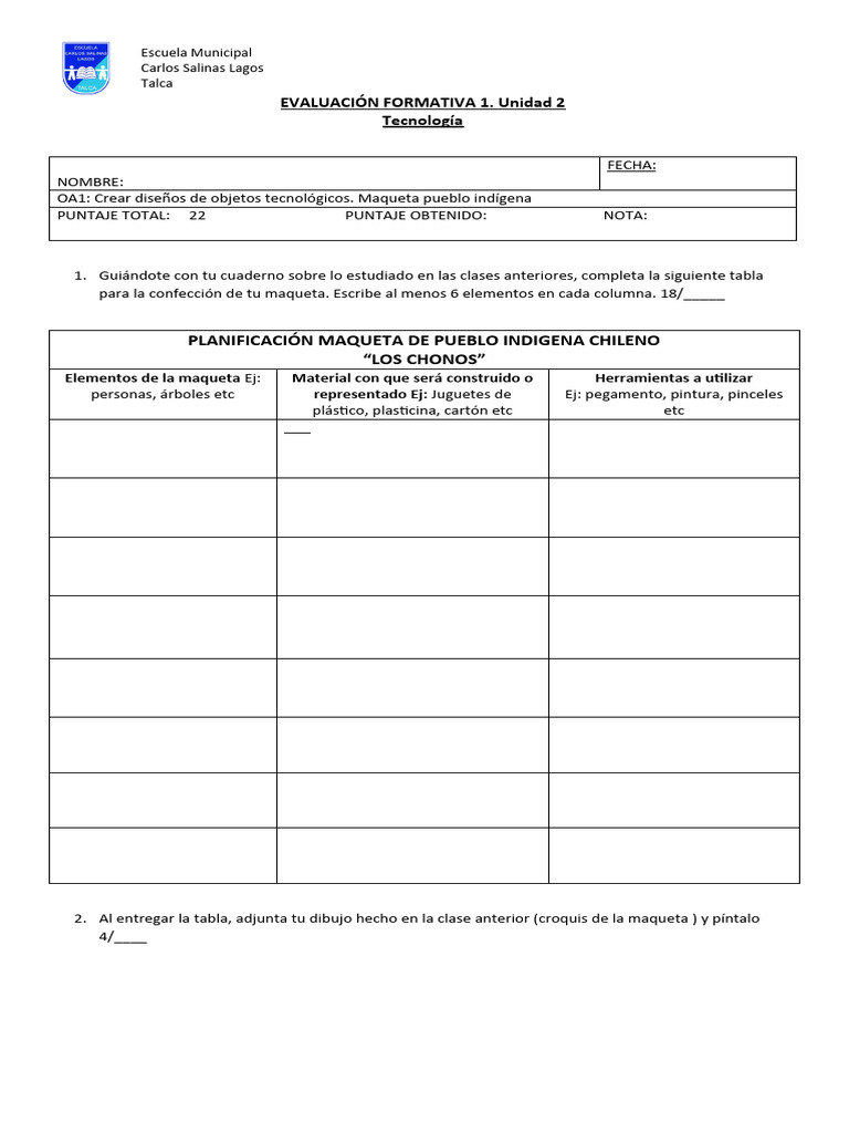 Formativa 1 Tecnología U2 | PDF