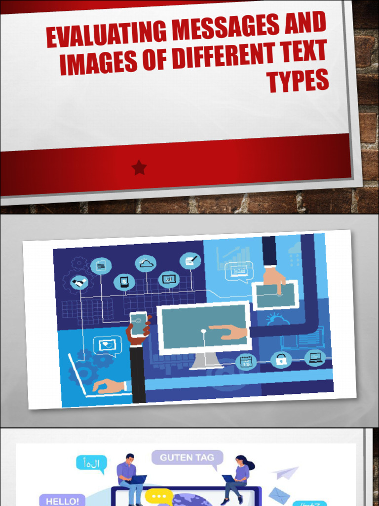 Evaluating Messages and Images of Different Text Types | PDF | Social Science