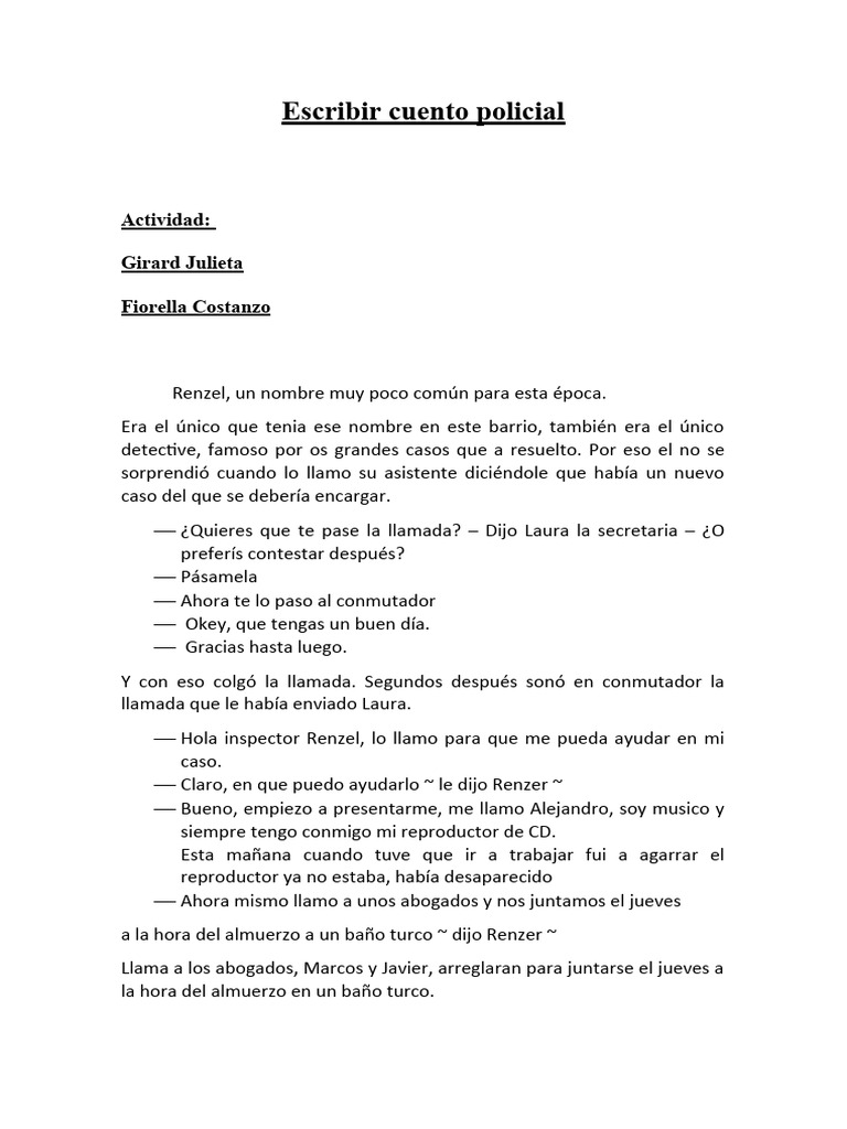 Cuento Policial | PDF