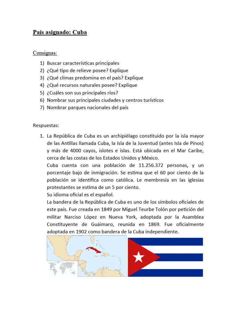 Geografía y características de Cuba | PDF | Cuba | Ciencias de la Tierra
