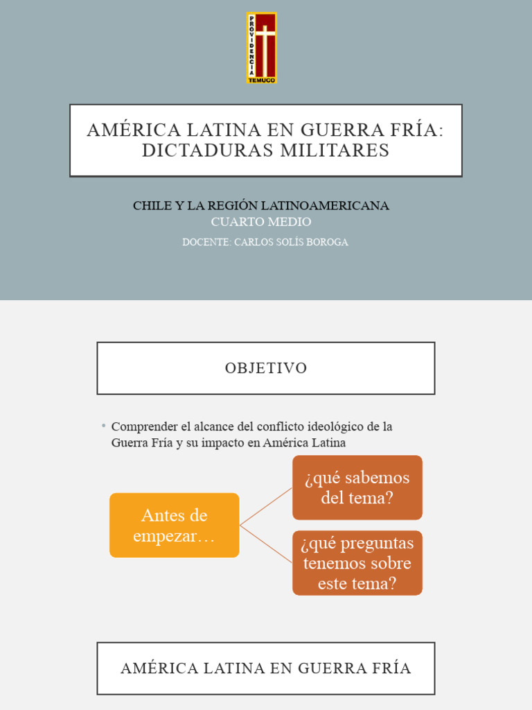 Dictaduras en América Latina y Guerra Fría | PDF | America latina ...