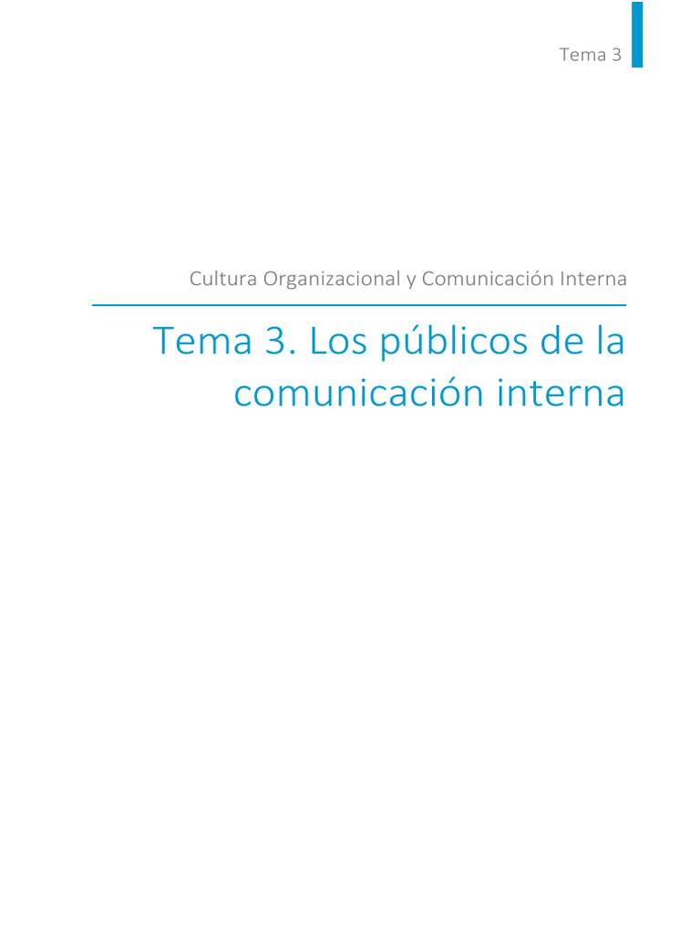 TEMA 3. LOS PÚBLICOS DE LA COMUNICACIÓN INTERNA | PDF | Business | Comunicación