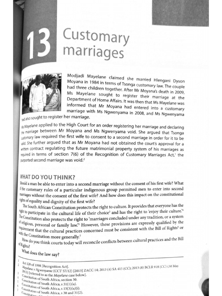 Customary Marriage Notes | PDF