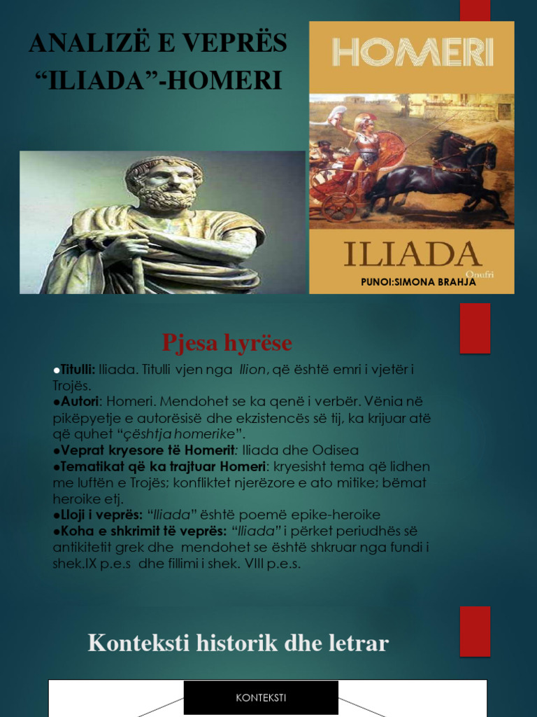 Analize-Iliada Simona Brahja | PDF