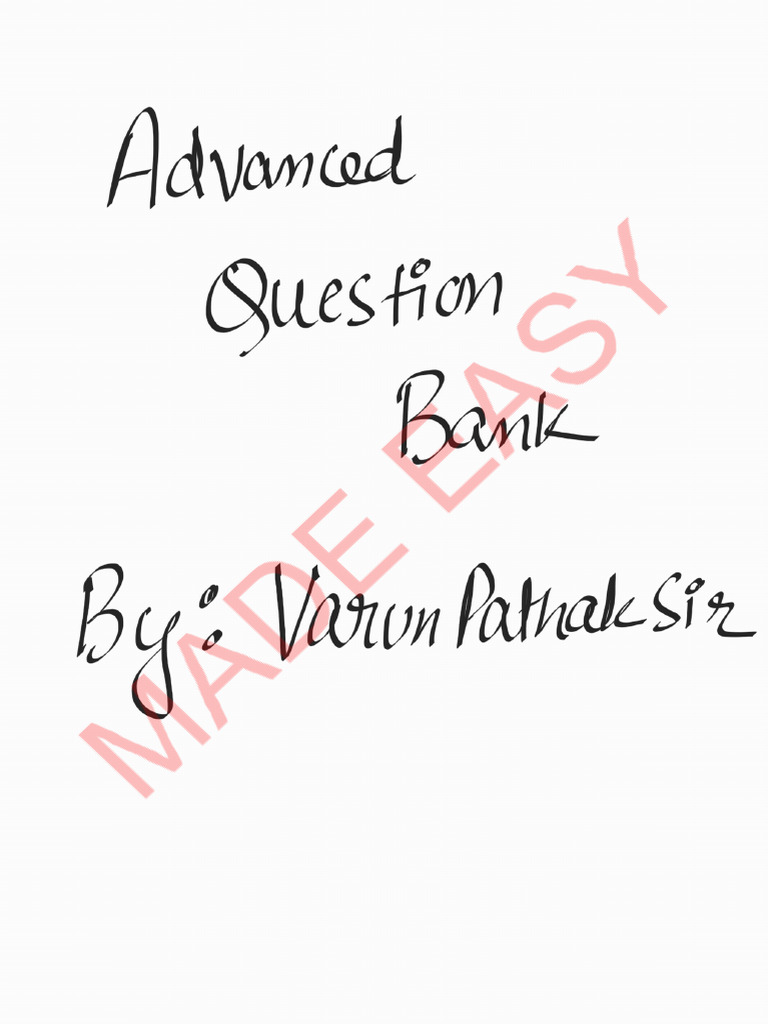 Advanced Question Bank Notes | PDF