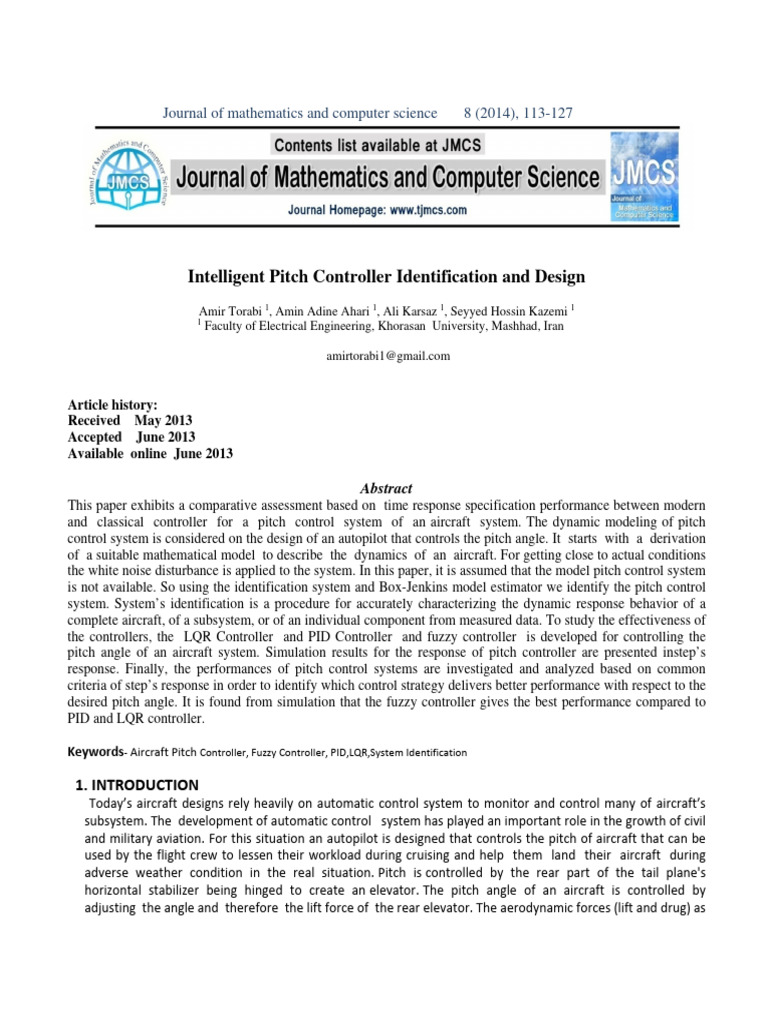 Intelligent Aircraft Pitch Control Design | PDF | Control Theory | Root ...