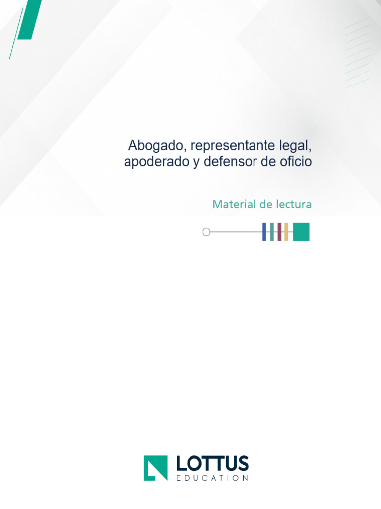 DERE00007 Lectura T1.OK | PDF | Abogado | Defensor público