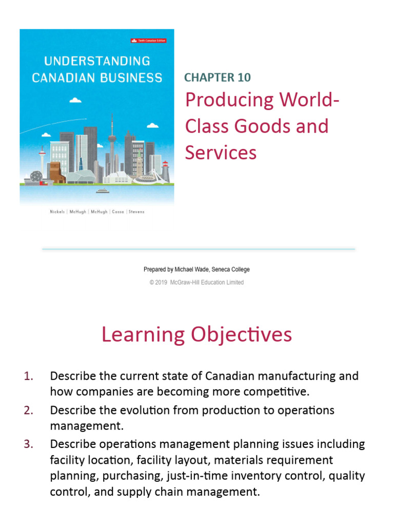 Chapter 10 - Producing World Class Goods and Services | PDF | Supply ...