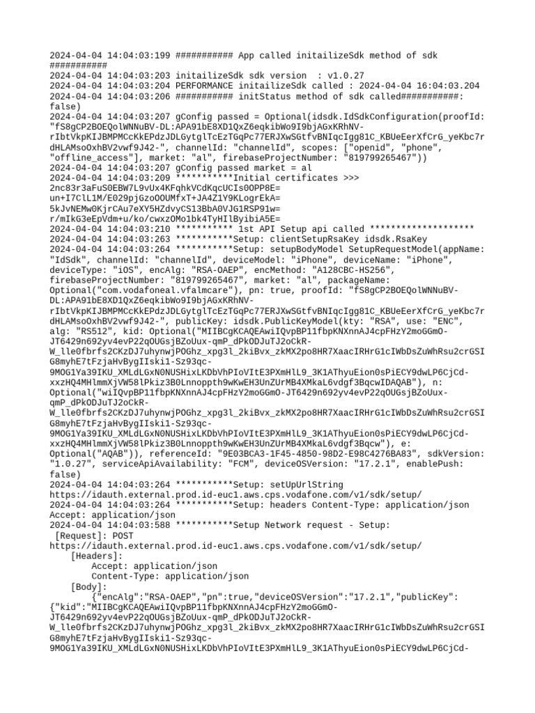 IdSdkLogs | PDF | Computing | Computer Security